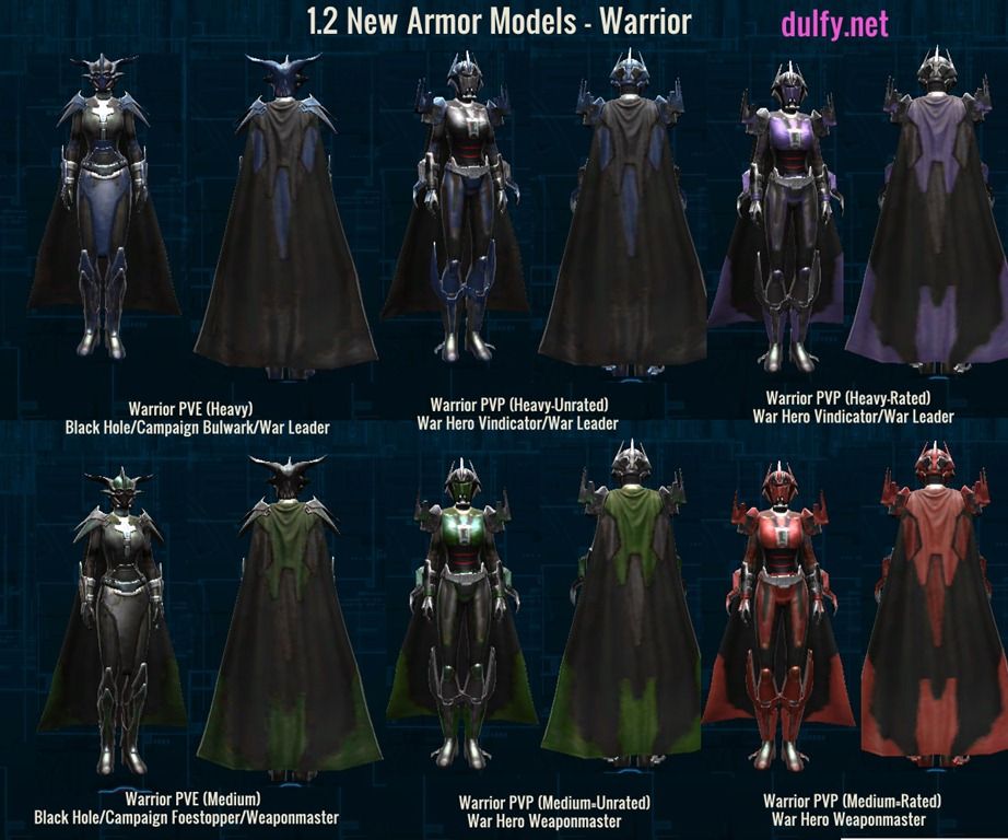 sith warrior armor sets