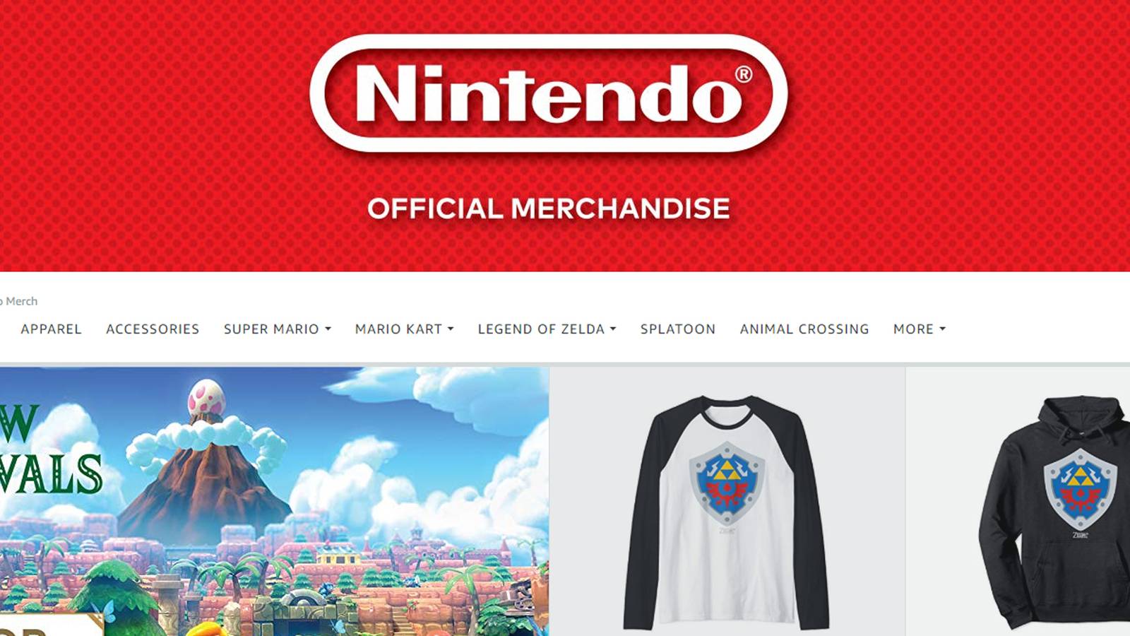 Nintendo Launches Its Official Merchandise Store on Amazon