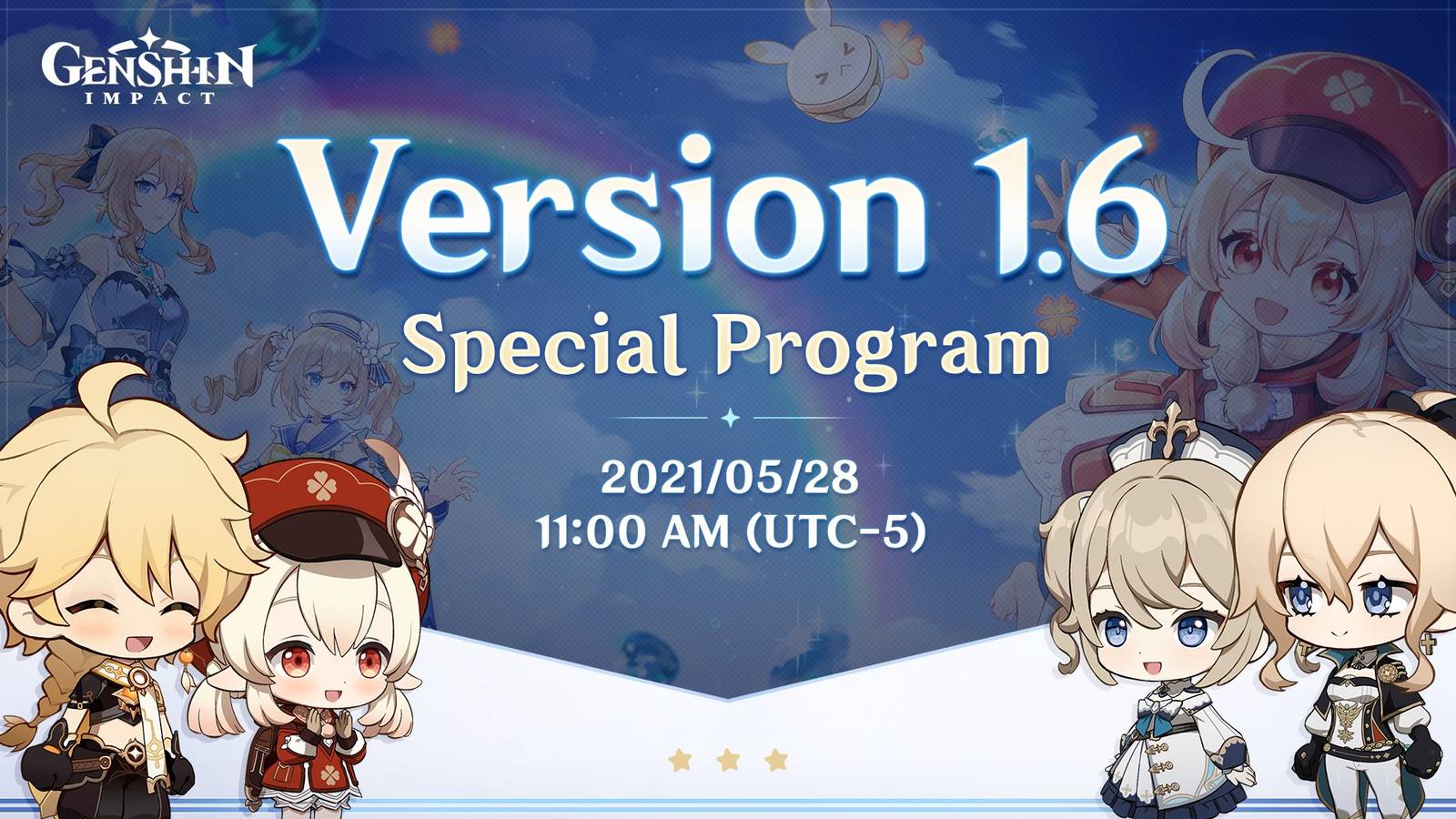 Genshin Impact 1.6 Livestream Officially Announced - UTC-5 to ET Time ...