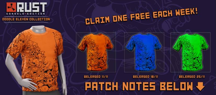 Rust Console Edition Update 1.11 Patch Notes Today (November 11)