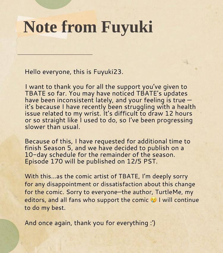 The Beginning After The End Release Schedule Changes Due To Illustrator's Health Issues