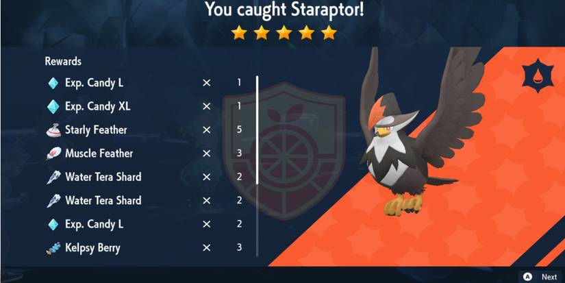 starly evolution level violet