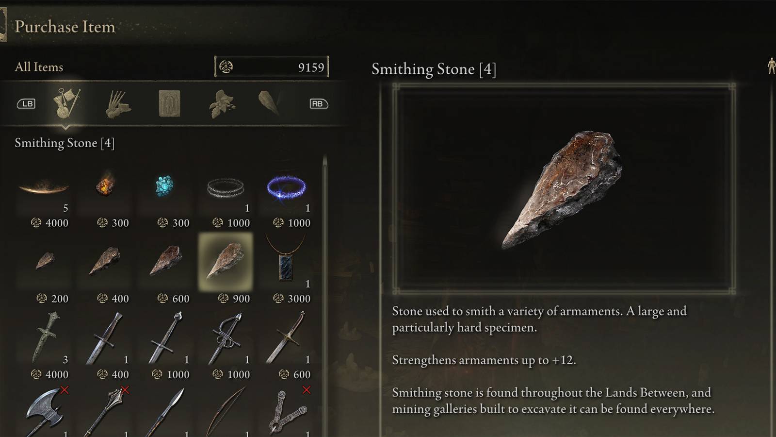 Elden Ring: Where To Buy Smithing Stone 3 & 4