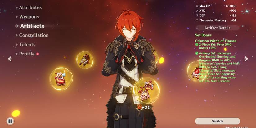 Genshin Impact: Diluc Best Builds, Weapons, & Teams