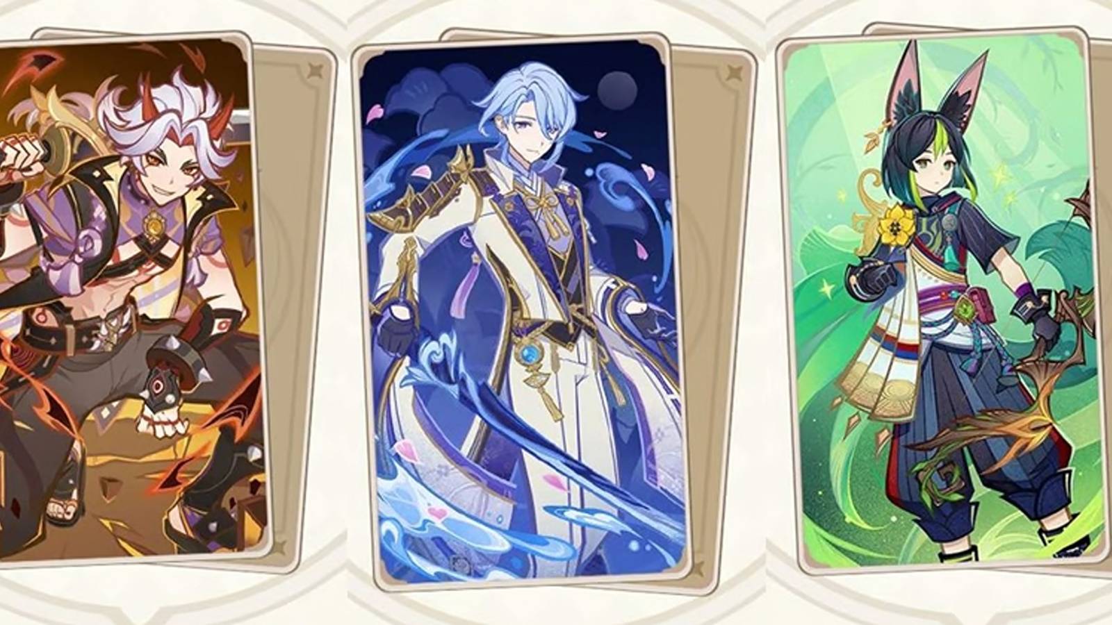 Genshin Impact TCG Reveals New Ayato, Itto, And Tighnari Character ...