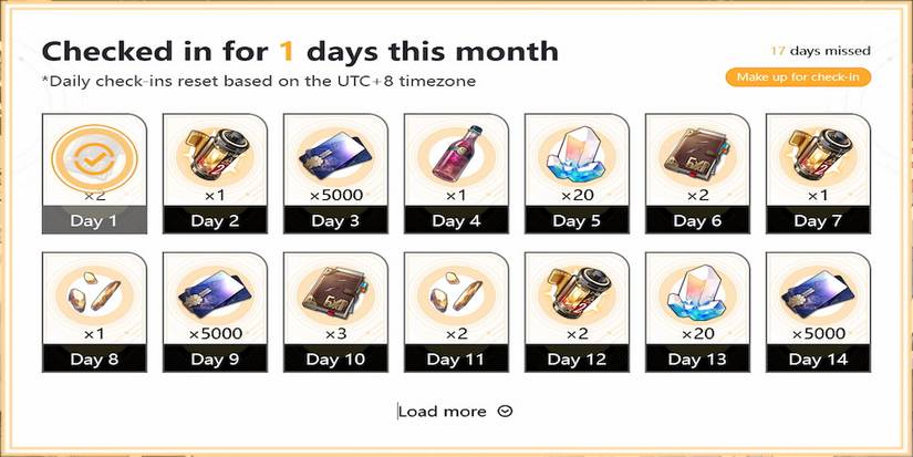 Honkai Star Rail Daily Check In