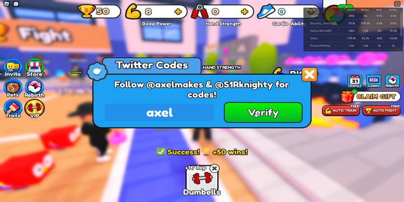 Roblox Arm Wrestle Simulator Codes (September 2023)