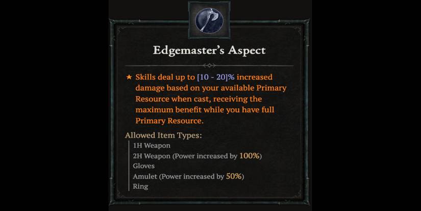 Diablo 4: Edgemaster's Aspect Guide