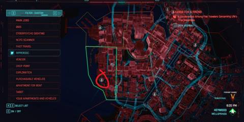 Cyberpunk 2077: All Ripperdoc Locations