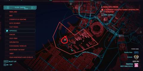 Cyberpunk 2077: All Ripperdoc Locations