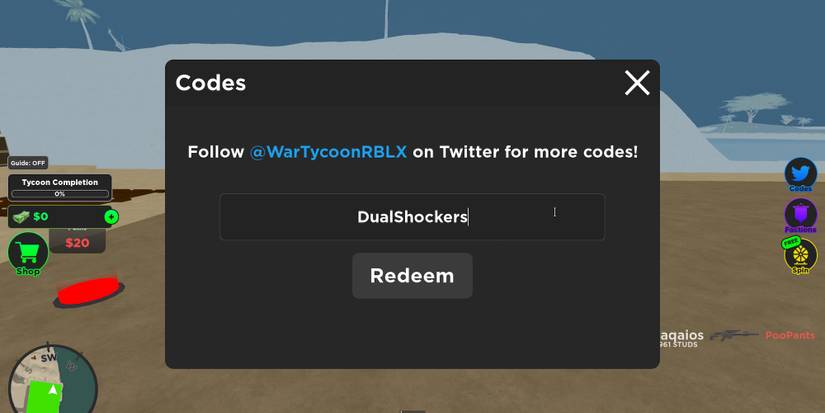 Roblox War Tycoon Codes (November 2023)