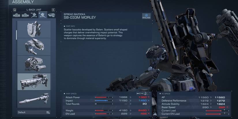 Armored Core 6: 10 Best Back Weapons, Ranked