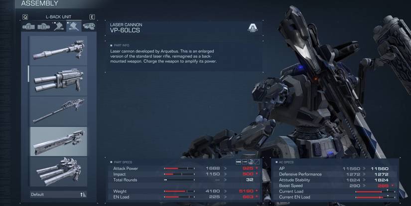 Armored Core 6: 10 Best Back Weapons, Ranked