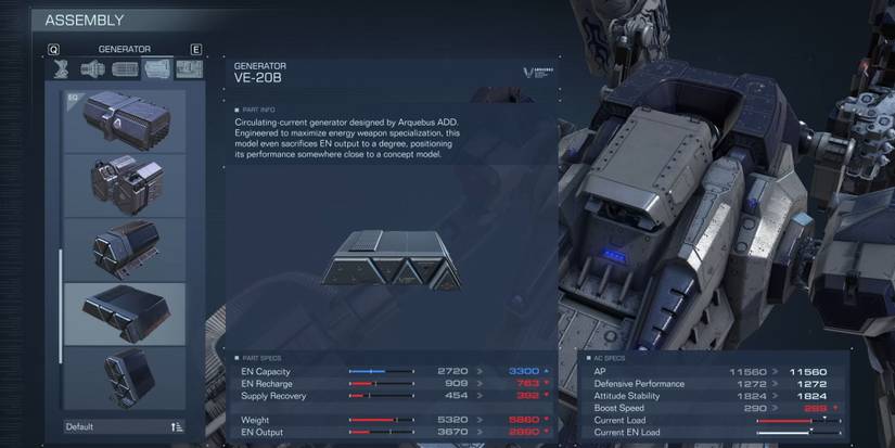 Armored Core 6: Every Generator, Ranked