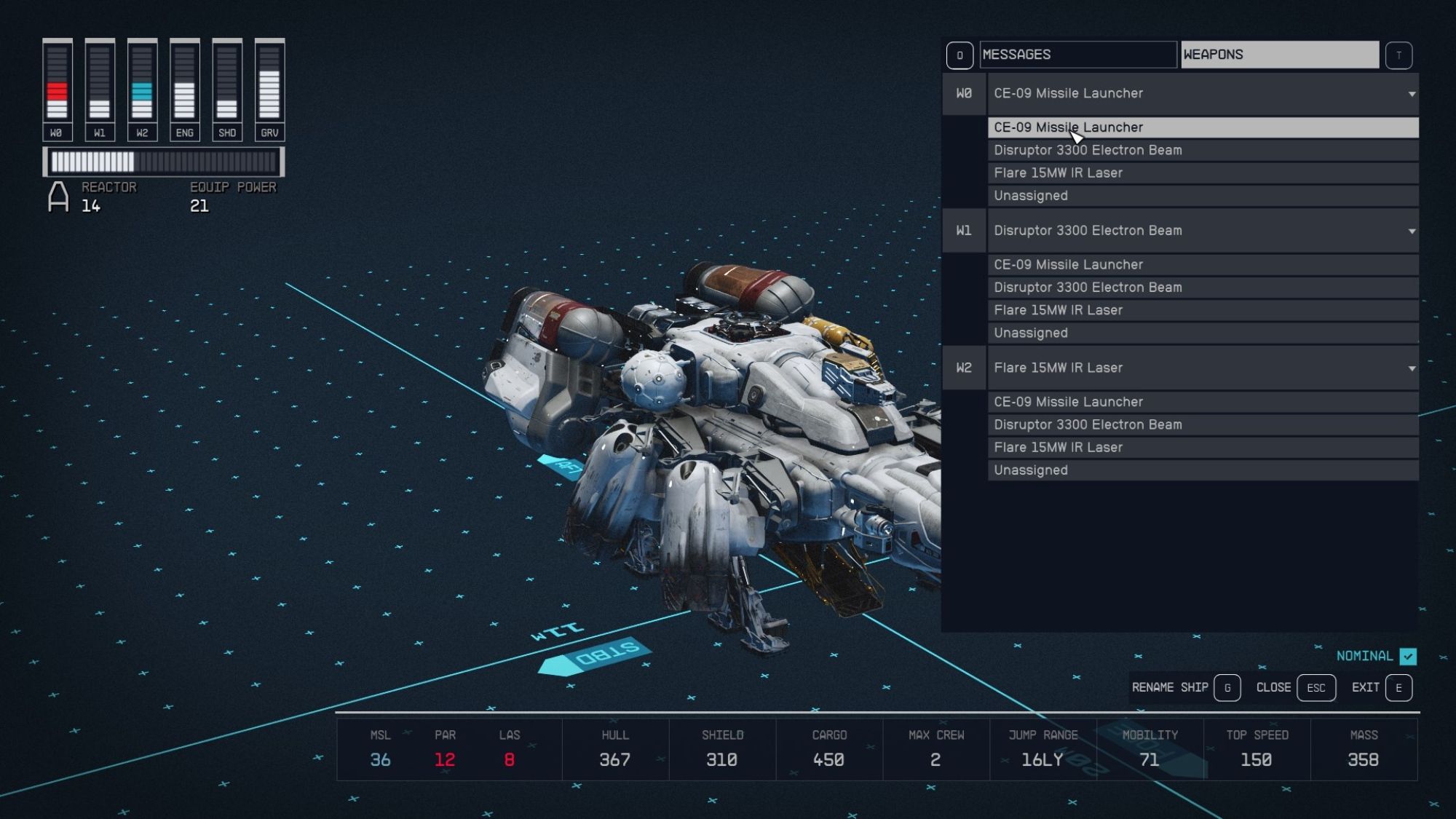 Starfield: How To Assign Ship Weapons To A Group