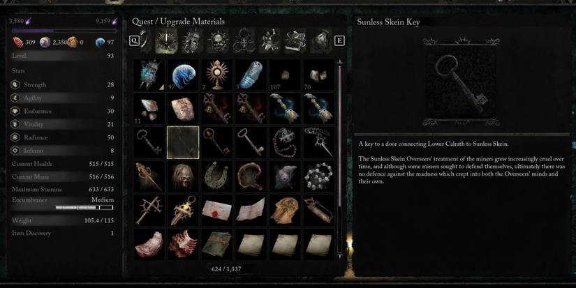Lords Of The Fallen: How To Find & Use Sunless Skein Key