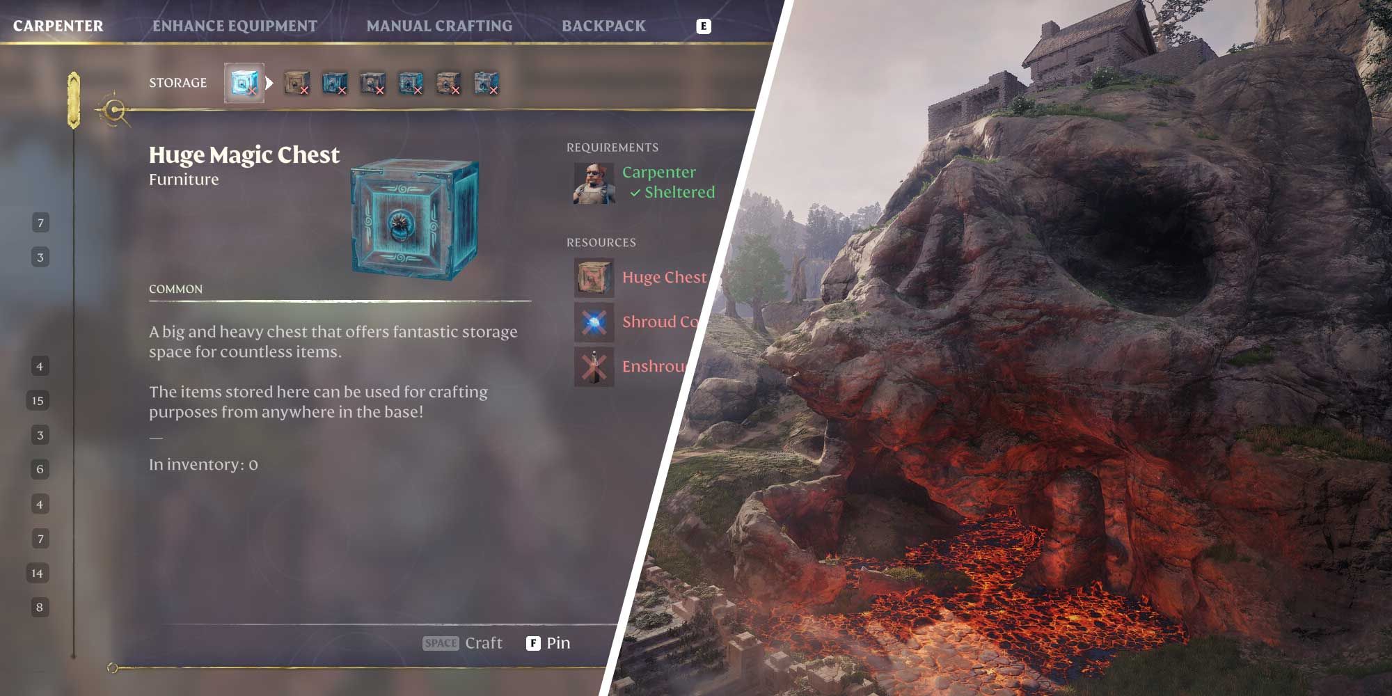 Enshrouded: How To Build All Storage Chest Variants