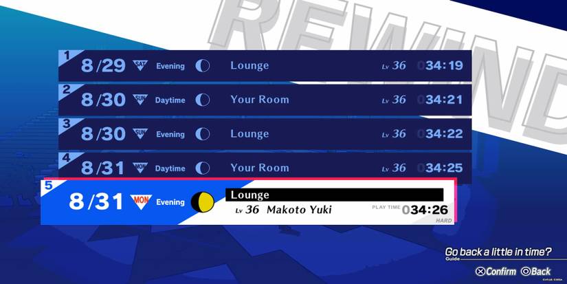 Persona 3 Reload: How To Use Rewind