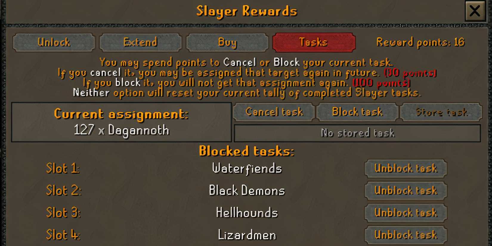 OSRS: Best Tasks to Block