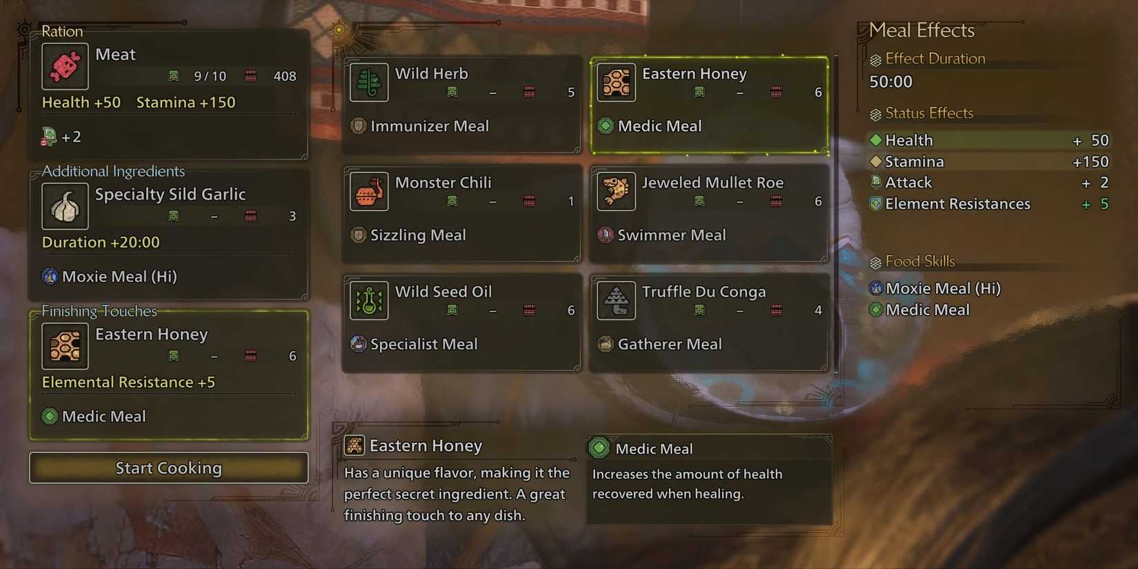 Monster Hunter Wilds: All Cooking Ingredients