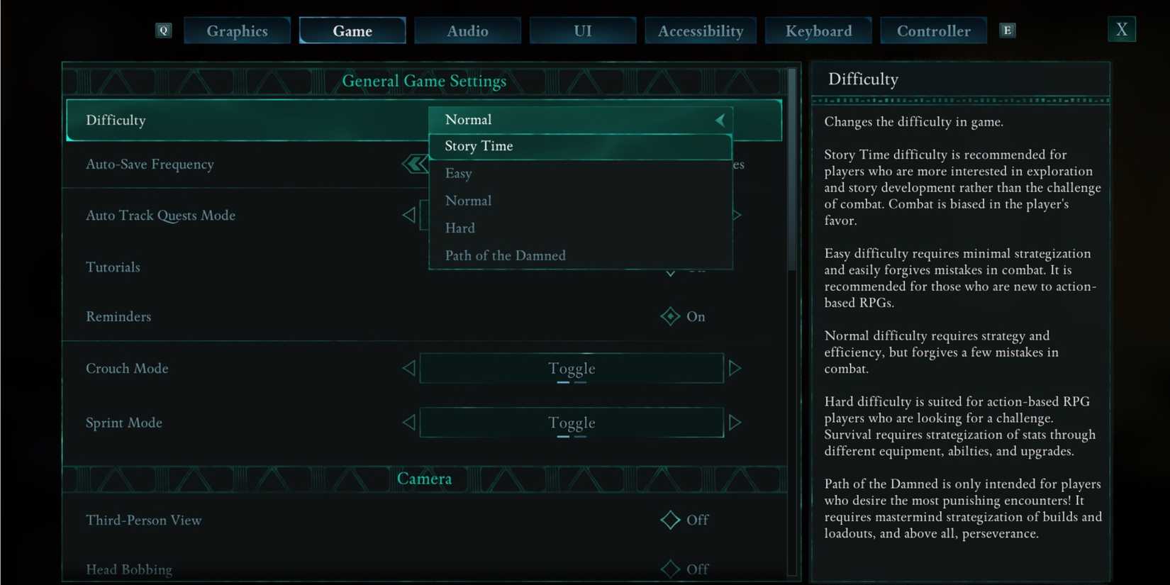 Avowed Difficulty Differences Guide
