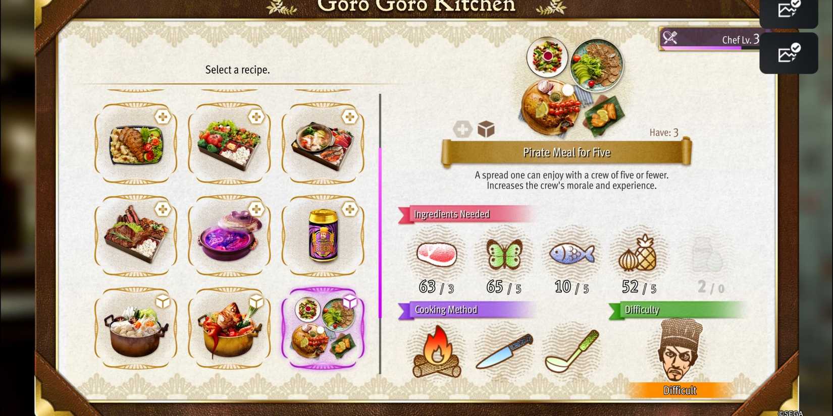 Like A Dragon: Pirate Yakuza: Complete Cooking Guide