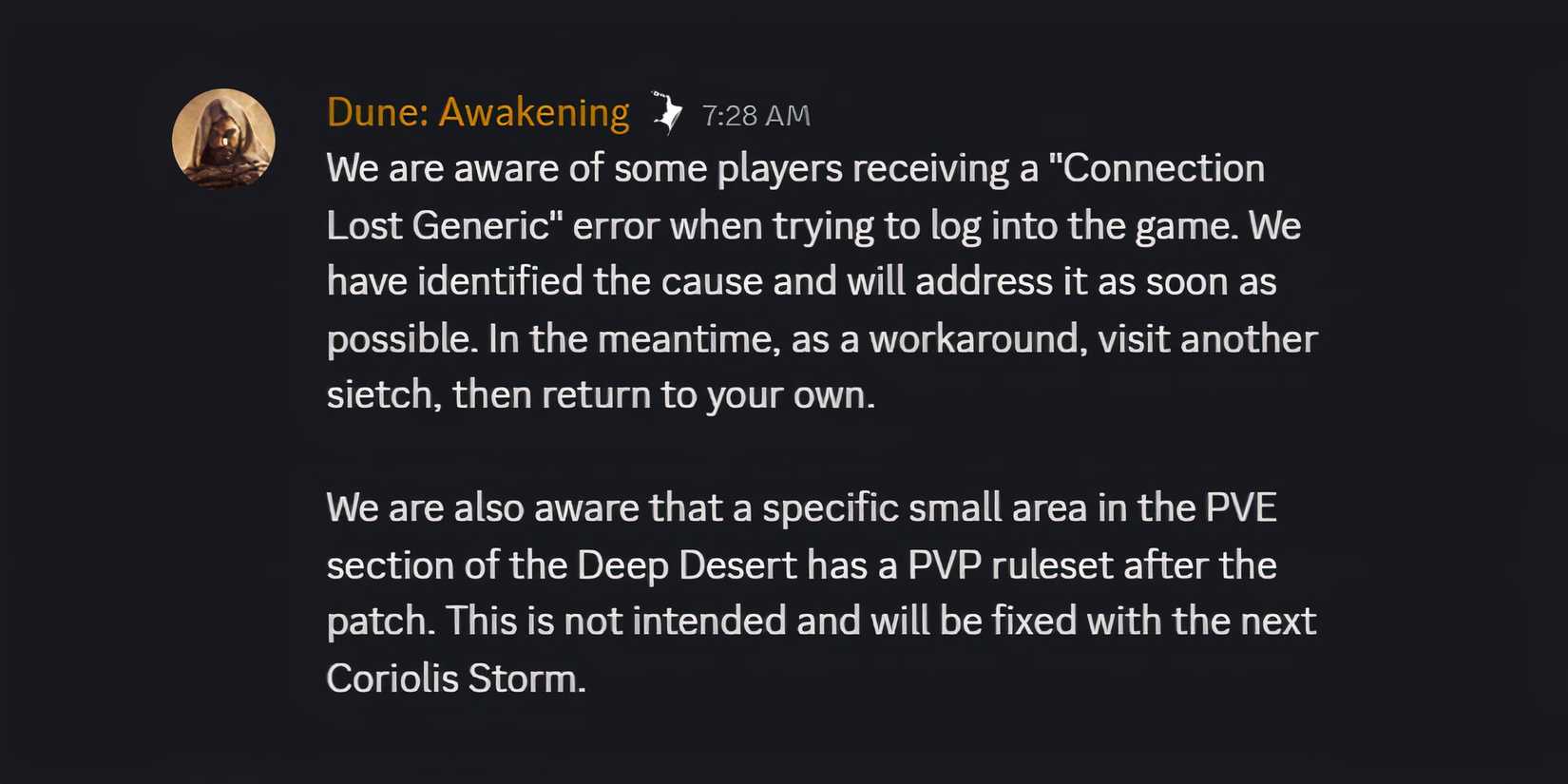 Dune Awakening Players Calling For Patch Rollback After Losing Everything