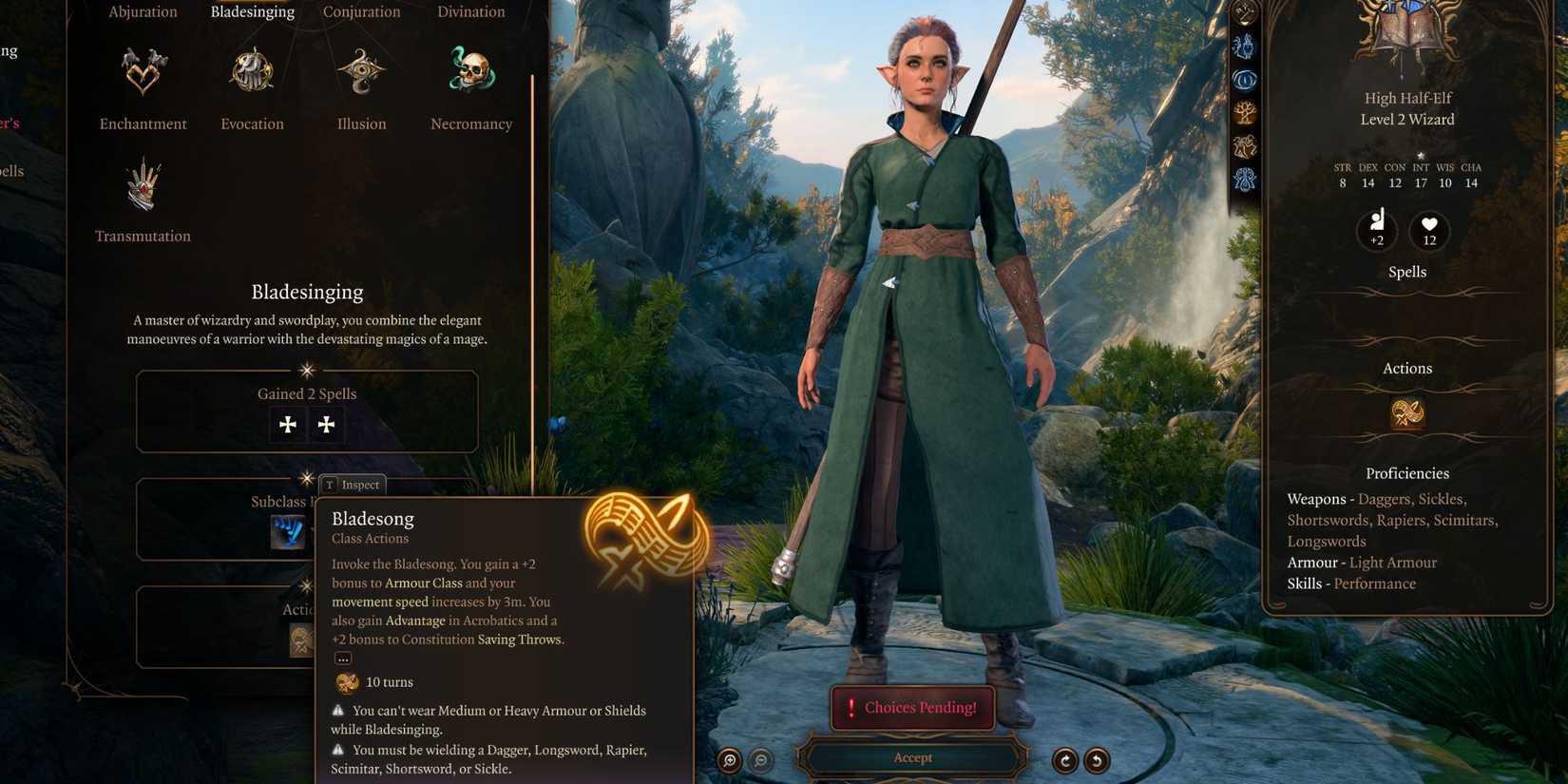 Baldur's Gate 3: Best Bladesinger Wizard Build