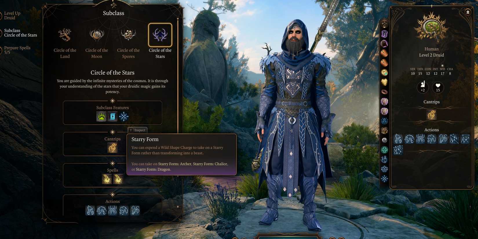 Baldur's Gate 3: Best Circle of Stars Druid Build