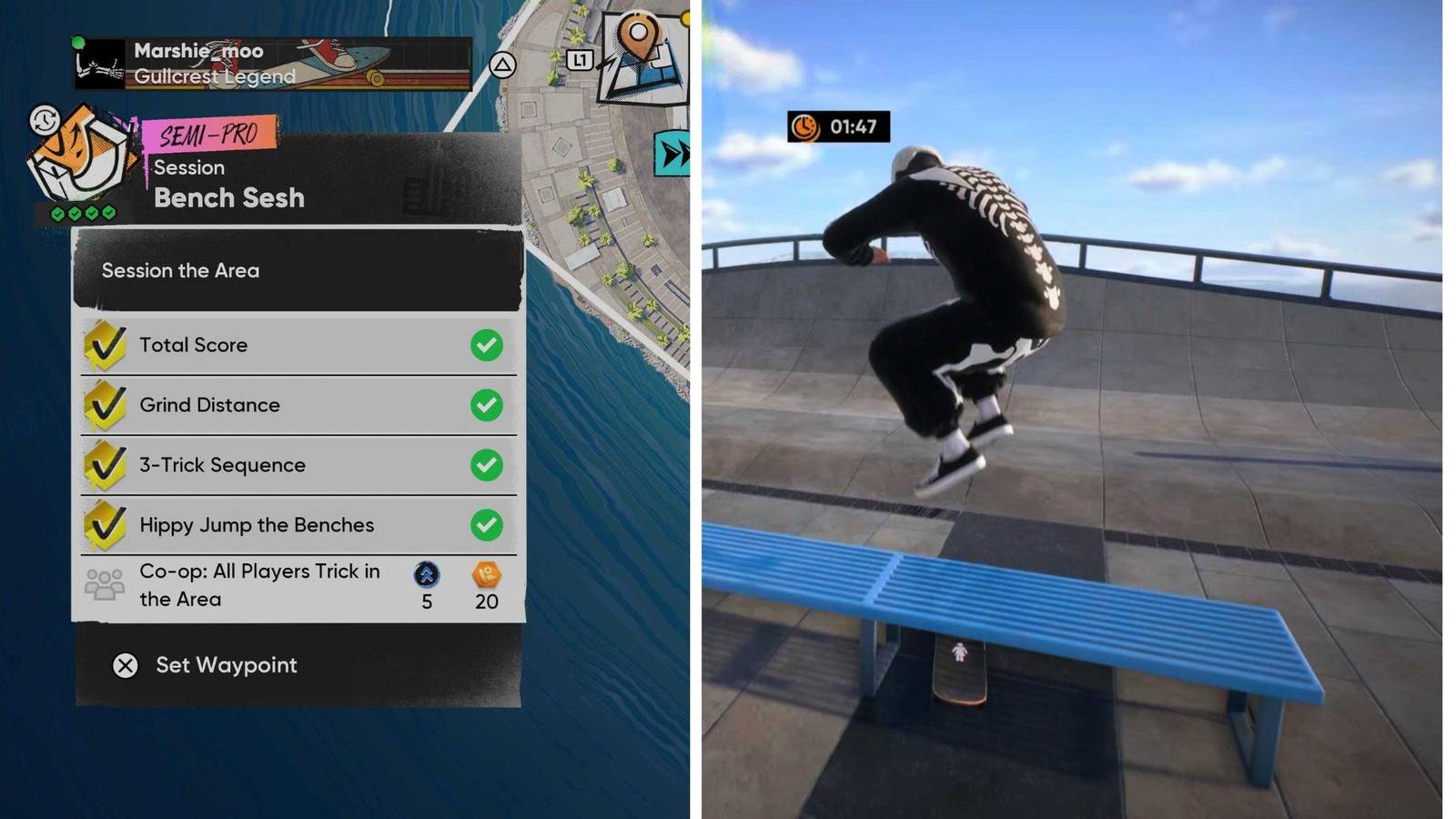Skate: Bench Sesh Challenge Guide (Hippy Jump Glitch)