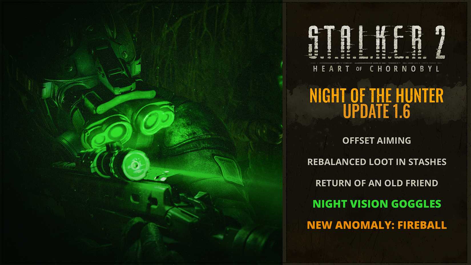 STALKER 2 Update 1.6 Patch Notes: Chornobyl Goes Nocturnal
